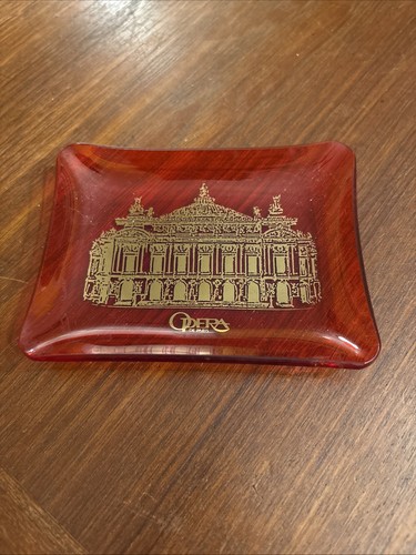 Opera De Paris Trinket Dish Red Glass Vintage | eBay