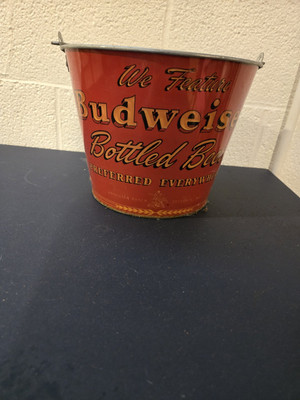 Vintage Budweiser Ice Bucket Red | eBay