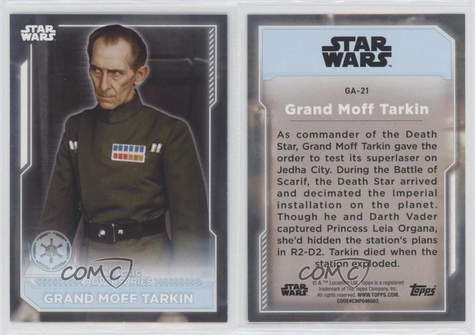 2021 Topps Star Wars Battle Plans Galactic Adversaries Grand Moff ...