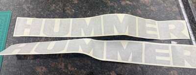 HUMMER H1 H2 H3 SILVER DOOR DECALS PAIR 24" X2" | eBay