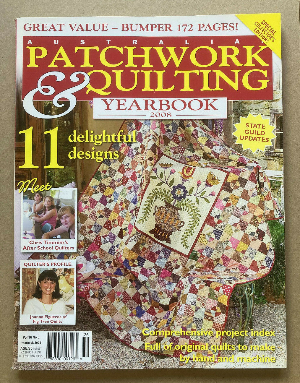 Australian Patchwork and Quilting Vol 16 no.5, Pattern Sheet Included ...