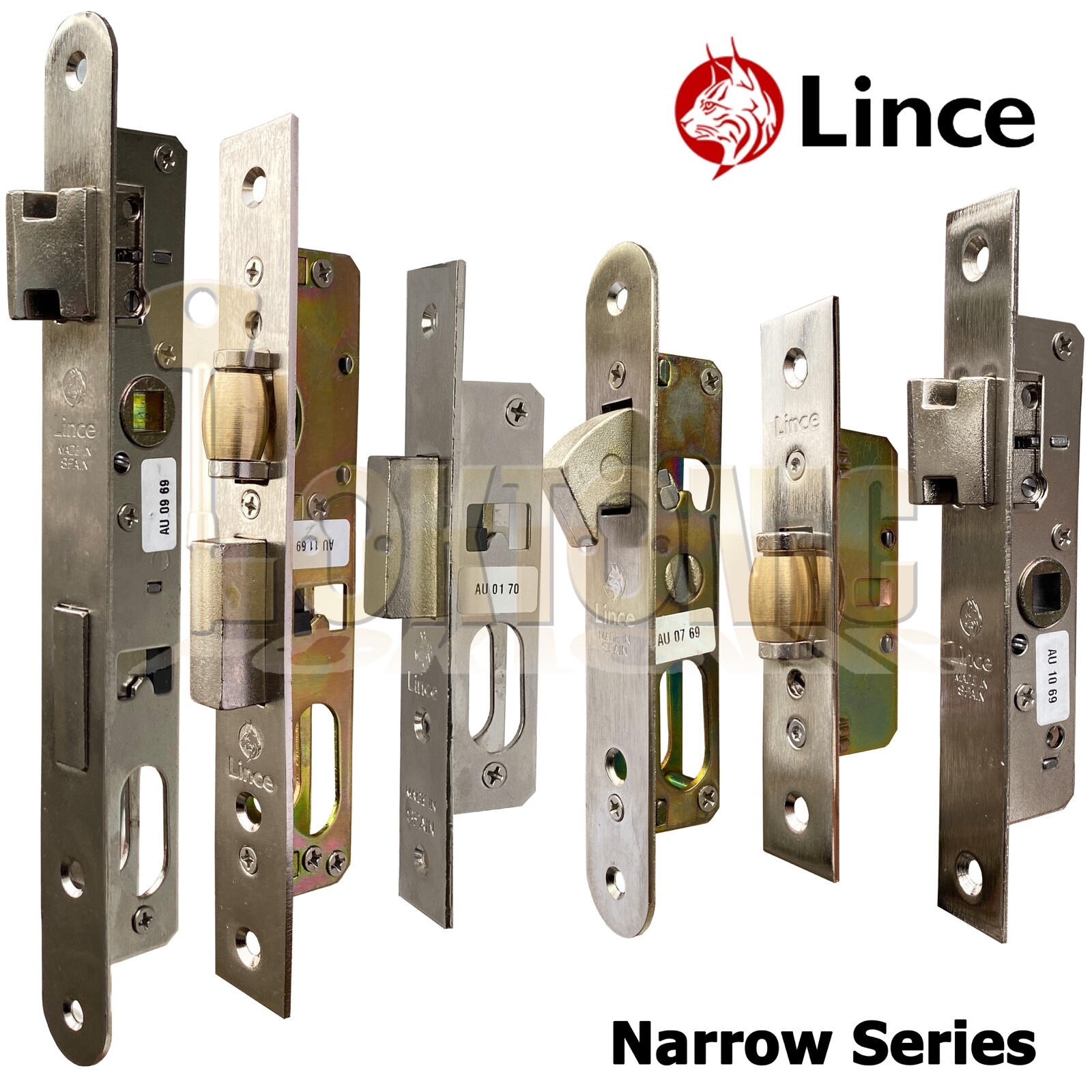 LINCE Mortice Narrow Stile Locks Sliding Hook Roller Sash Dead Bolt ...