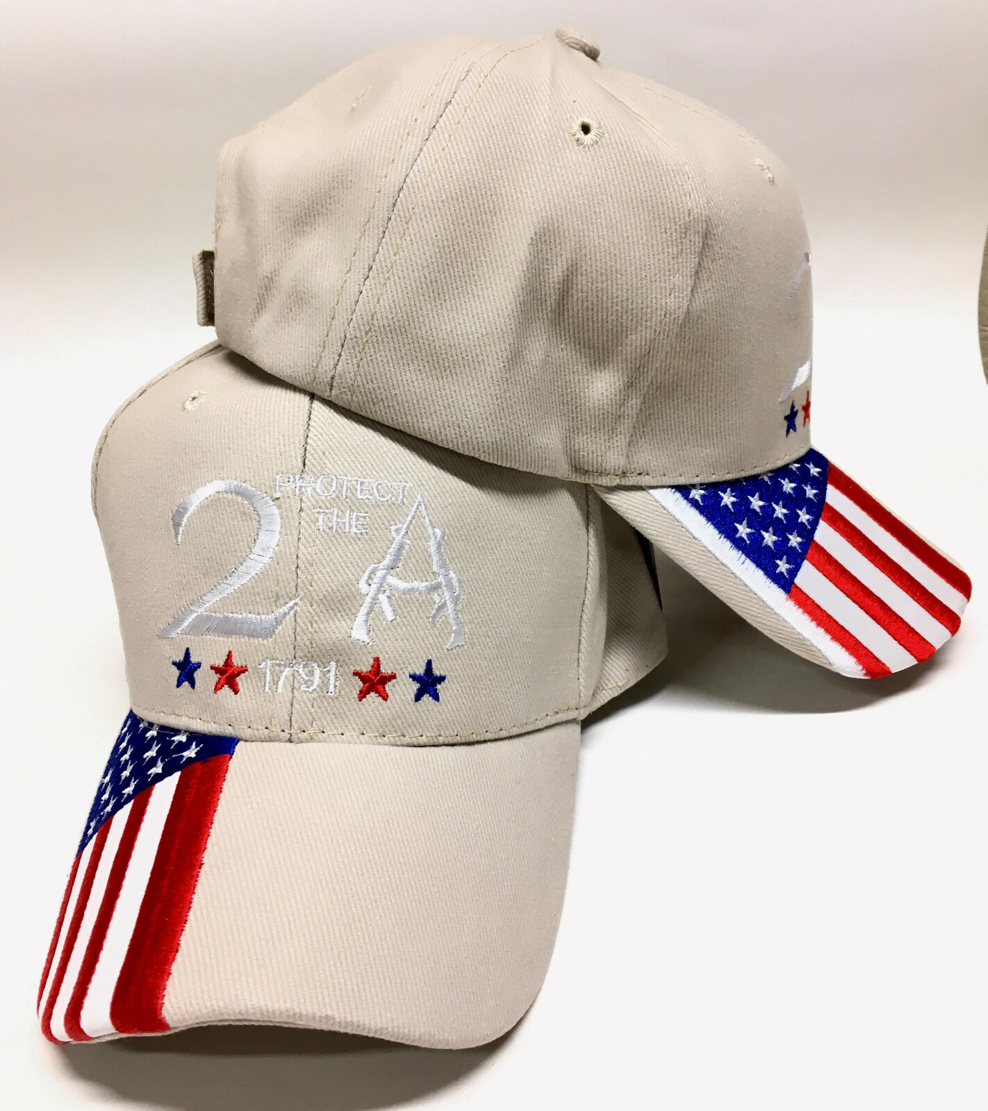 2A 2nd Amendment 1791 USA Flag On Bill Embroidered KHAKI NRA Cap Hat | eBay