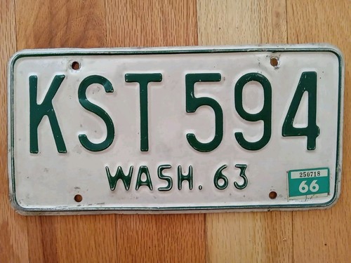 1963 1966 WASHINGTON LICENSE PLATE | eBay