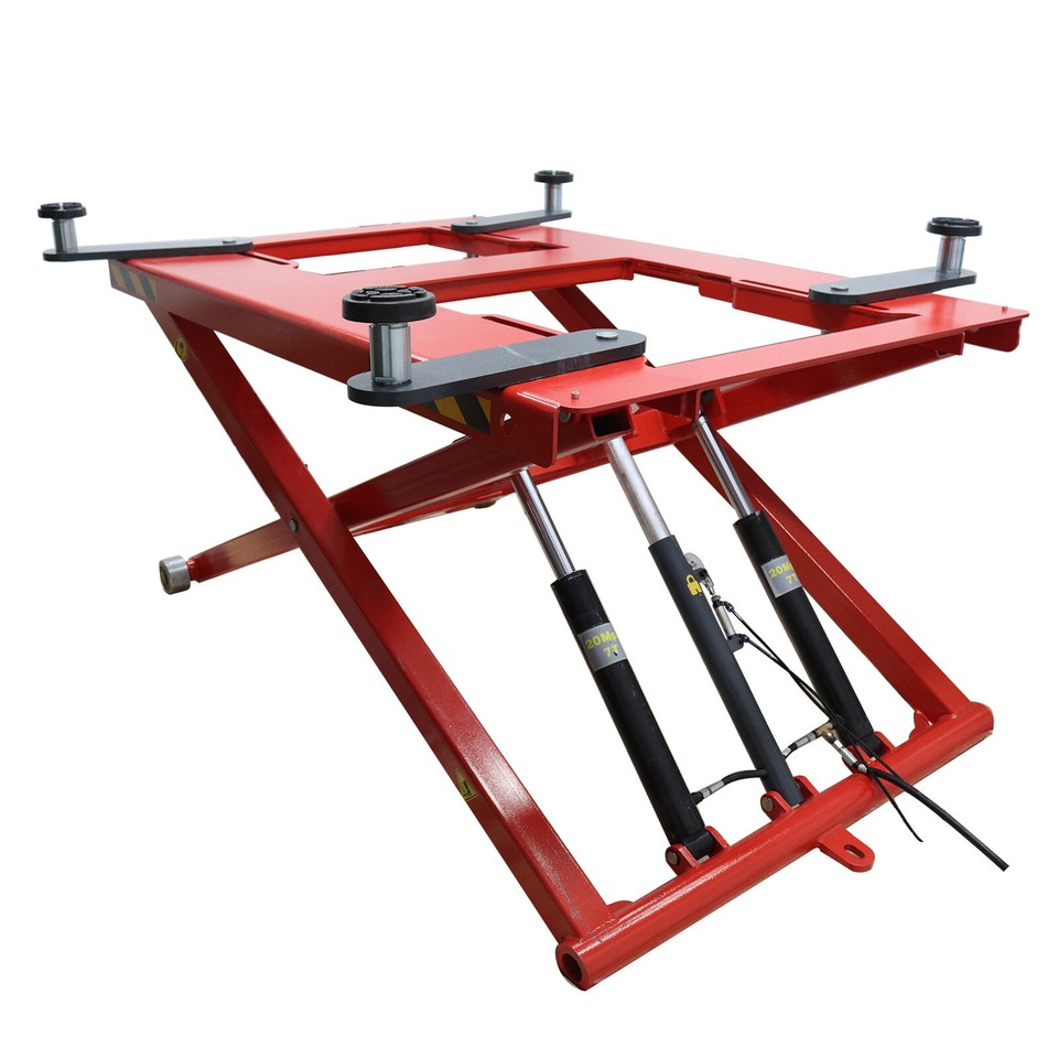 2.7Ton/6000lbsAuto Lift Small Automatic Rise Scissor Car Lift 4.33"-49. ...