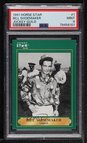 1991 Horse Star Jockey Cards Bill Shoemaker (Black and White) #1.2 PSA ...