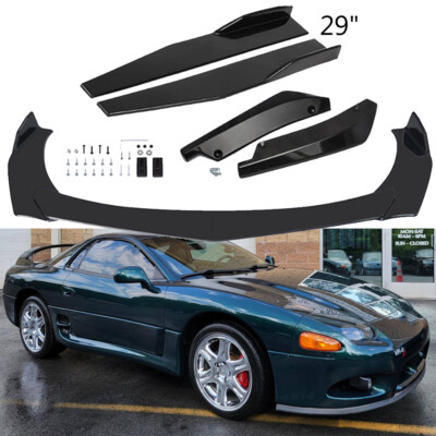 For Mitsubishi 3000GT Gloss Black Front Rear Bumper Lip Spoiler 29 ...