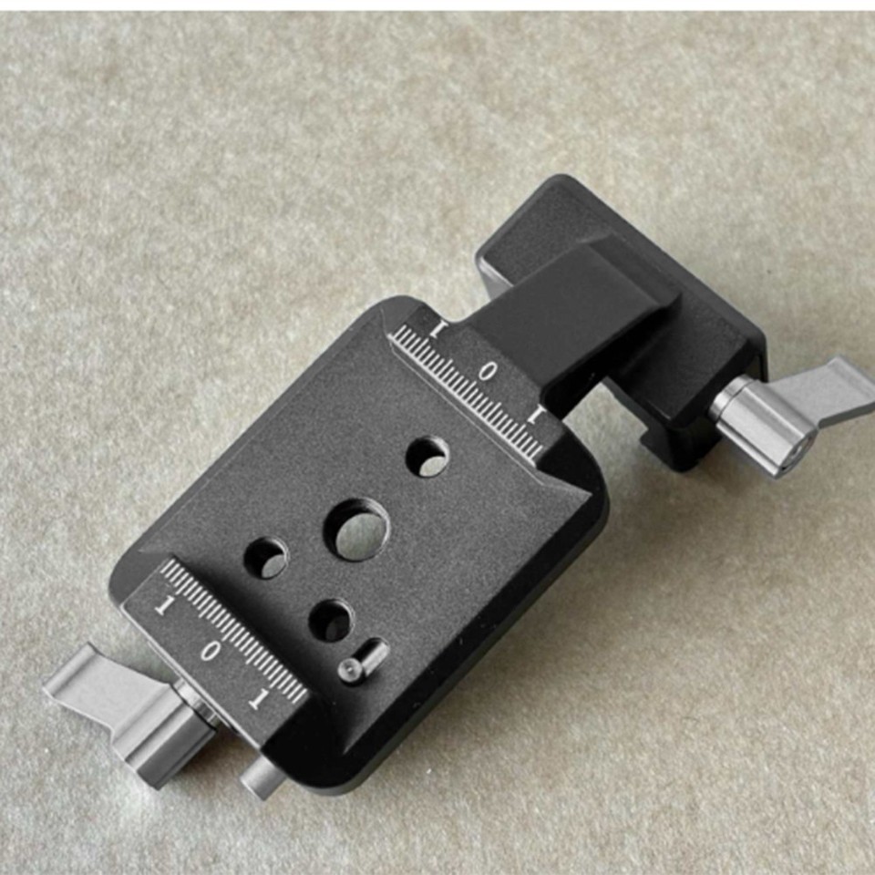 Rail Clamp Mounting Plate Cold Shoe 1/4 3/8 Vertical Adapter for ...