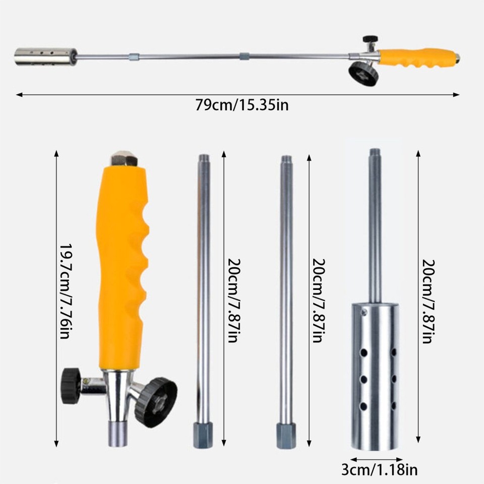 Detachable Long Arm Weed Torch Propane Burner Terminator Flame Control ...