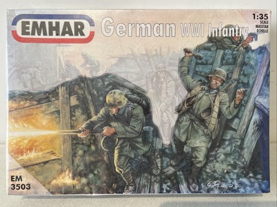 EMHAR EM 3503 GERMAN WWI INFANTRY 1/35 SCALE PLASTIC MODEL FIGURE KIT ...
