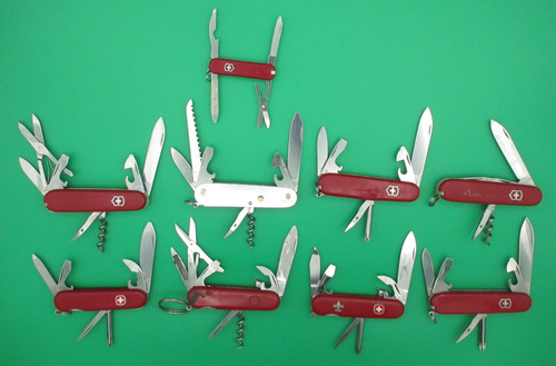 Lot x9 Victorinox Swiss Army Wenger Folding Knives Multi Tools Parts ...