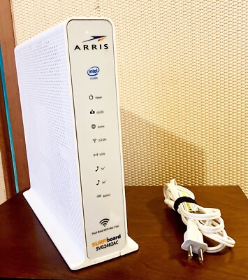 Arris Surfboard SVG2482AC Dual-Band Wifi White Wireless Cable Modem ...