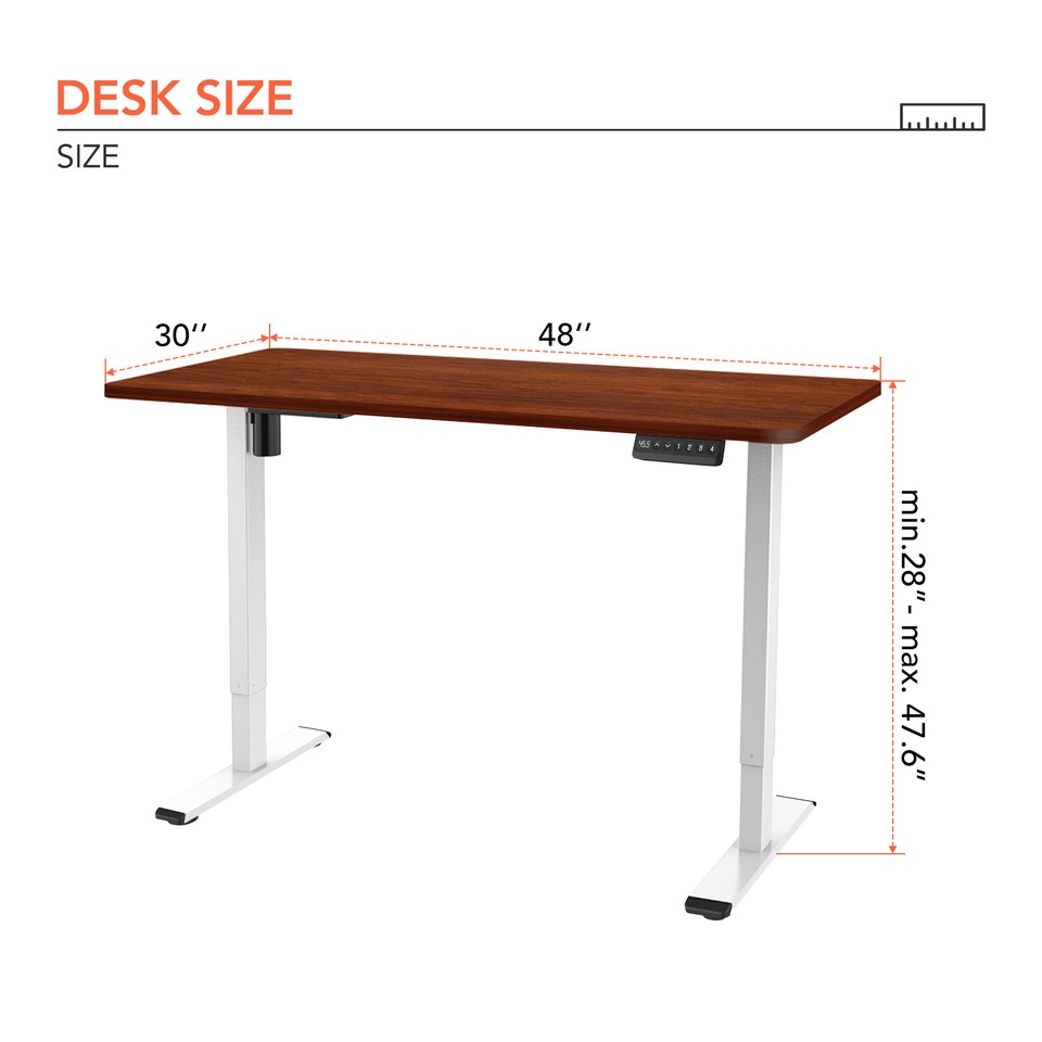 FlexiSpot 48"Whole-Piece Desktop Ergonomic Electric Standing desk ...