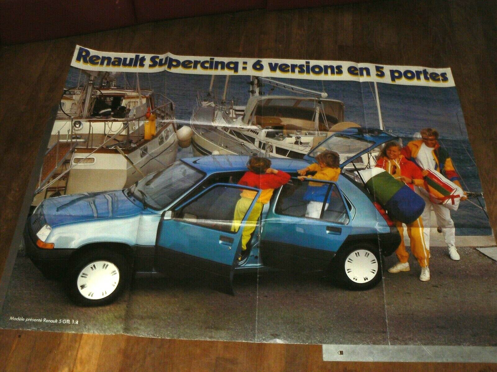 Grande Affiche RENAULT 5 GTL Super cinq R5 Poster RNUR | eBay