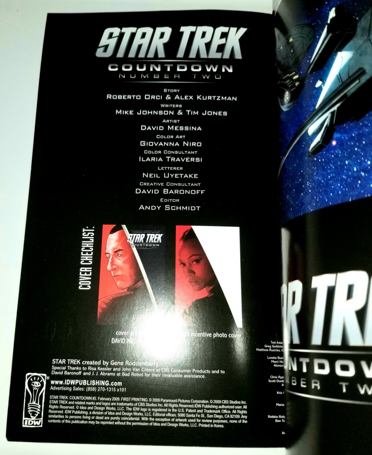 Star Trek Countdown Number Two #2 Movie Prequel | eBay