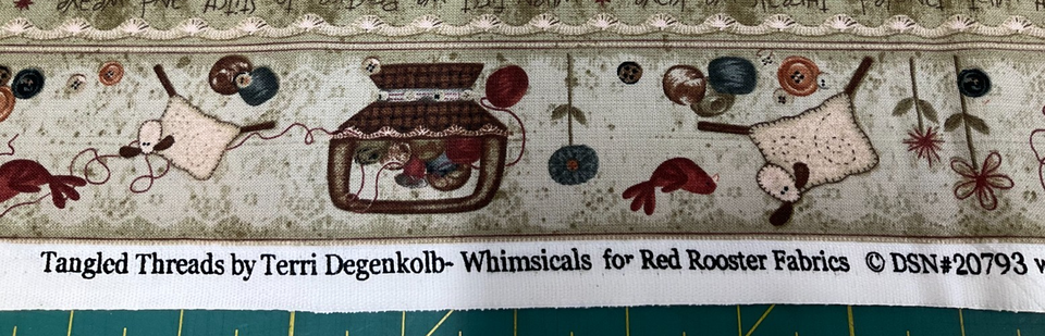 RED ROOSTER FABRICS - TANGLED THREADS #20793 SEWING STRIPE BY ...