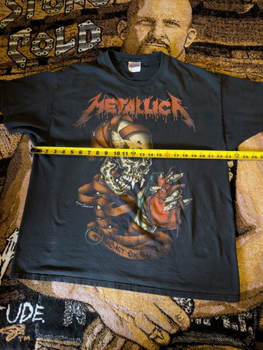 Faded Metallica Band T-Shirt XL Heart Explosive Pushead Skull Heart ...