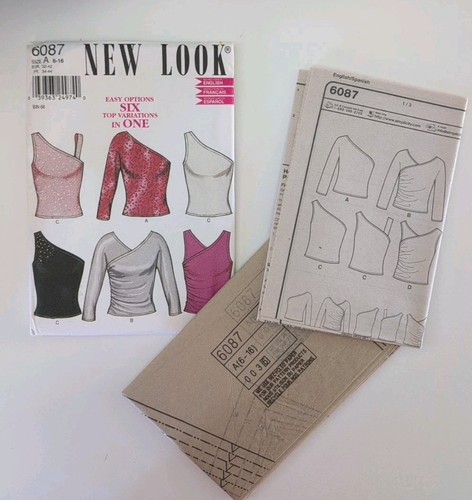 New Look Pattern 6087 Misses Knit Tops (Six Styles) Size 6-16 UNCUT FF ...