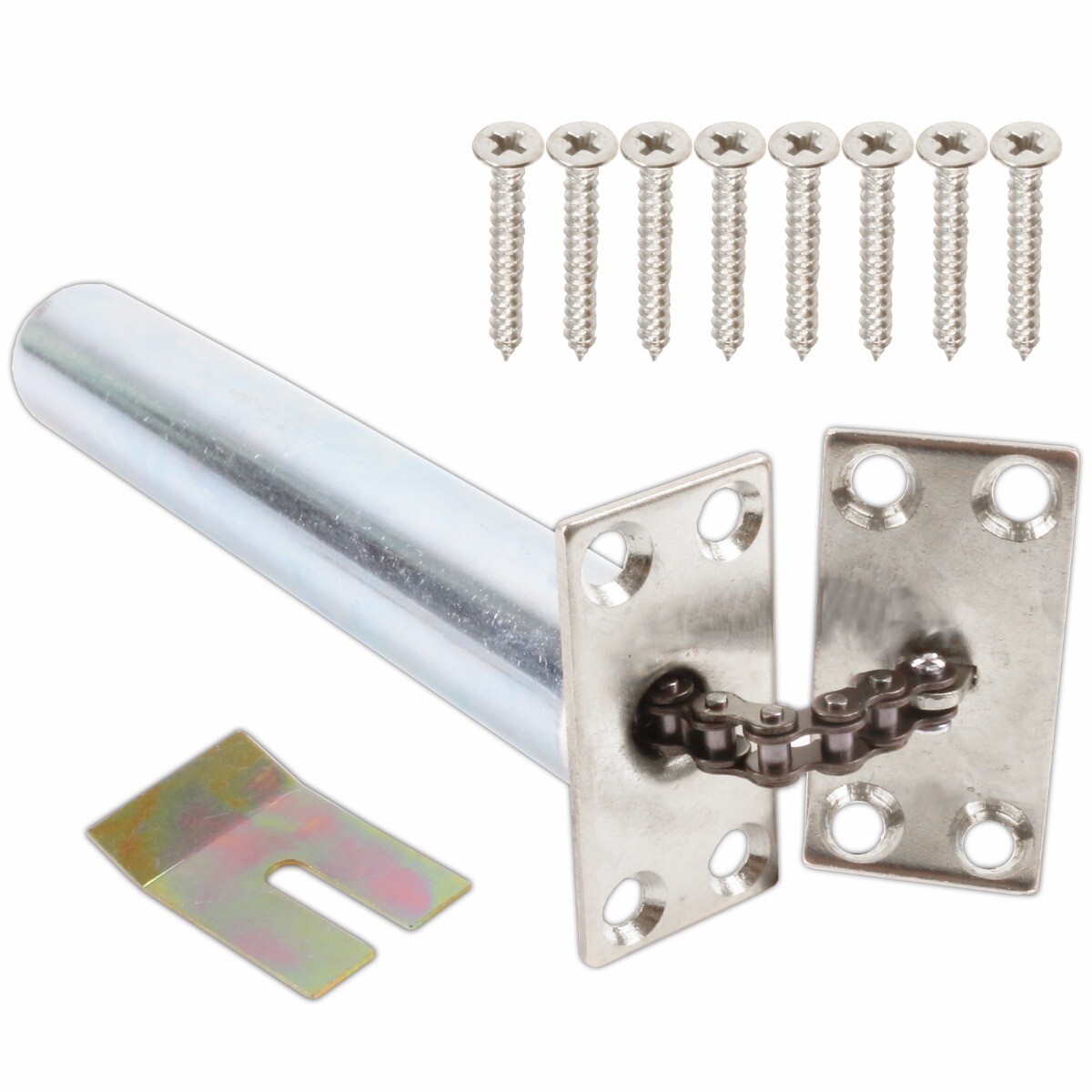 HEAVY DUTY CHROME CONCEALED DOOR CLOSER Inner Chain Spring Mortice FIRE ...