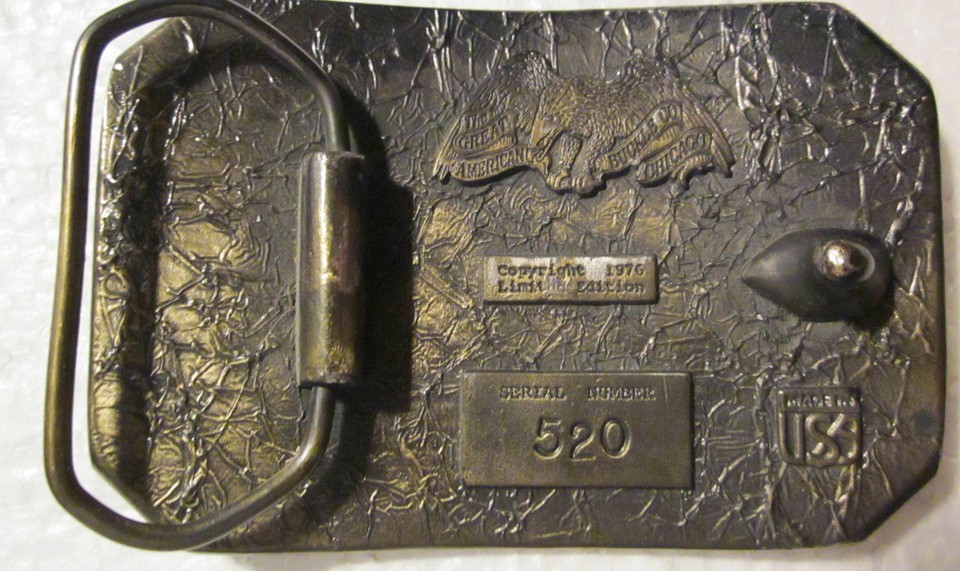 Solid Brass DEERs Belt Buckle Great American Buckle Co-Chicago- 1976 ...