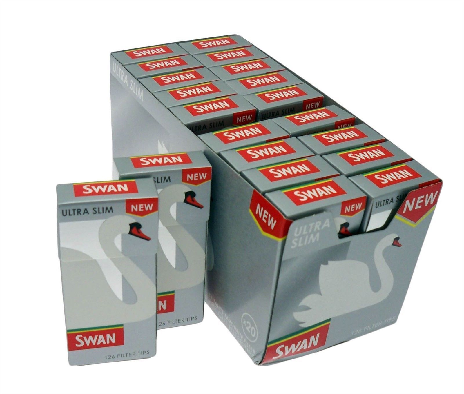 SWAN ULTRA SLIM FILTER TIPS 126 Per Box 5 10 20 Free Same day Dispatch ...