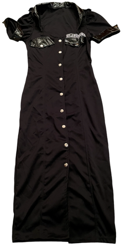 LEG AVENUE Black Police LT. Lockdown Costume Long Dress Cosplay Small ...