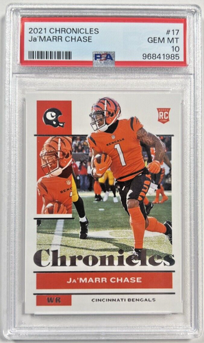 2021 PANINI CHRONICLES #17 JA’MARR CHASE PSA 10 Bengals Jamarr Rookie ...