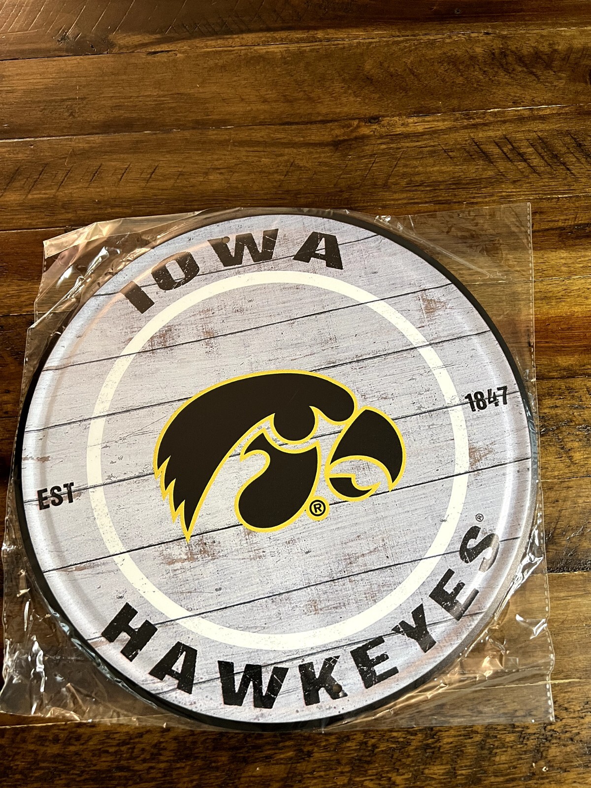 Iowa Hawkeye State Novelty Round Circular Metal Sign 12" Home Garage ...