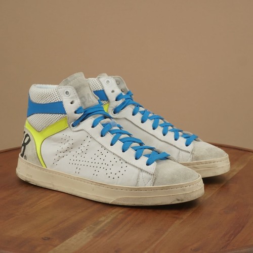 P448 Mens Jack Sweden High Top Sneakers Size 42 / 9.5-10 White Blue ...