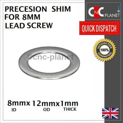 Precision Shim For 8mm Lead Screw 1 x 8 x 12 mm for V-slot CNC 3D ...