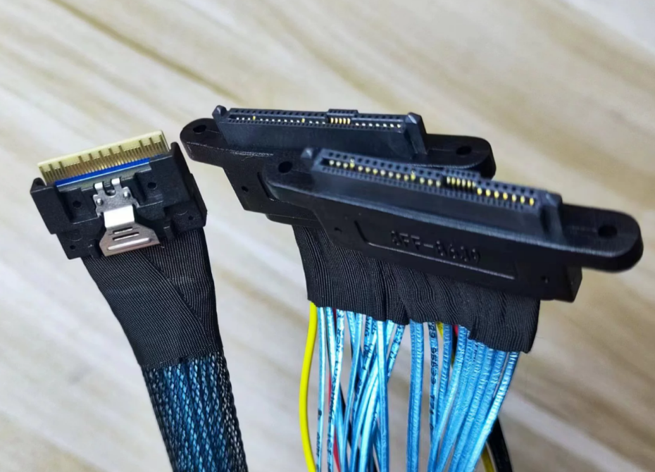 SlimSAS SFF-8654 8i to 2 NVMe U2 SFF-8639 hard drive data cable 40cm | eBay