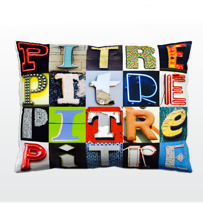 Personalized Pillow featuring the name PITRE in photos of actual sign ...