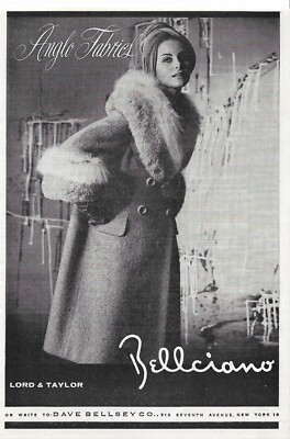 Vintage 1960's Women's NY Fashion - Lord & Taylor - Anglo Fabrics ...