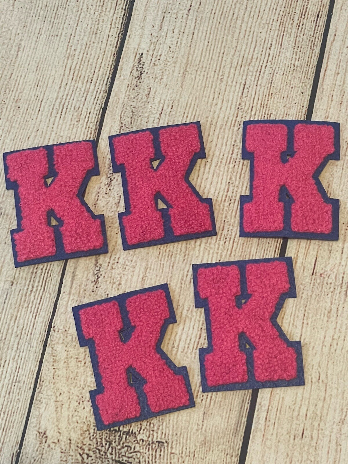 Lot of 5 - Chenille 2.5 in Letter "K" Iron On Embroidered Applique ...