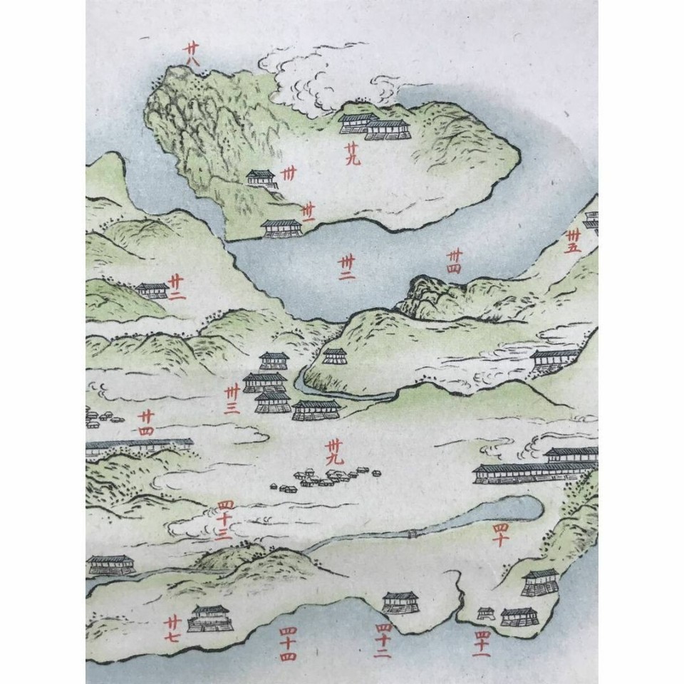 Reproduction/author unknown/map/old map/print/hanging scroll☆Takarabune ...