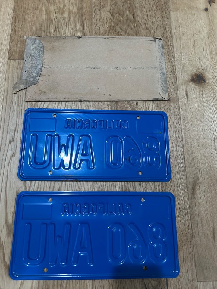 California 1970 Blue License Plate Pair DMV 860AWU 1970 Sticker | eBay