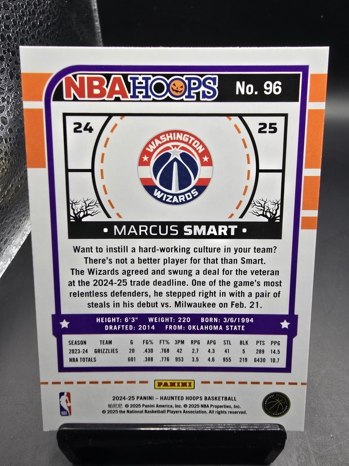2024-25 Panini Haunted Hoops Marcus Smart #96 - Washington Wizards | eBay