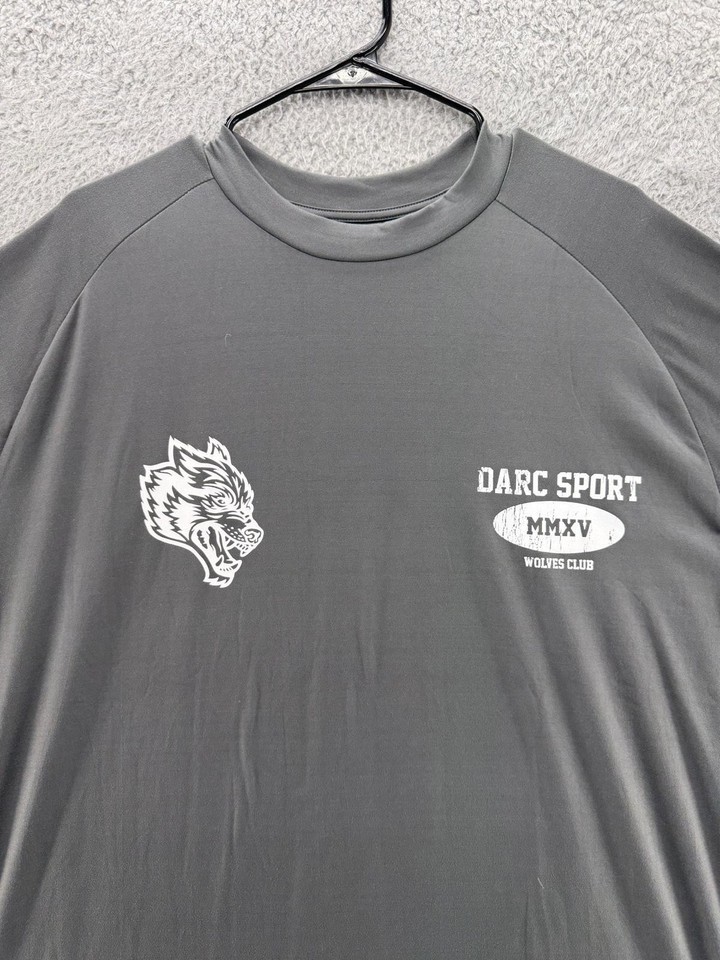 Darc Sport Dry Wolf Performance Tee Gray XXL Wolves Club Athletic Gym ...