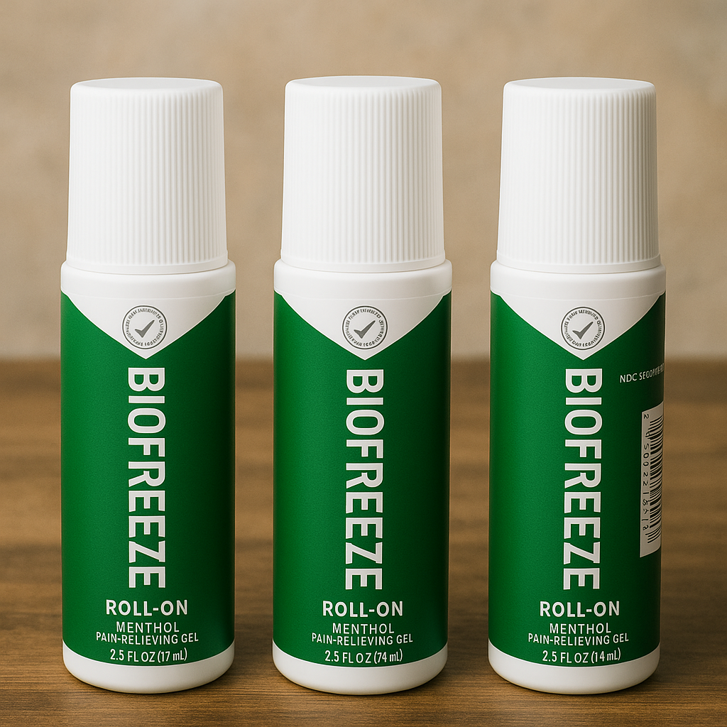 Biofreeze Pain Relief Roll-On 2.5 oz – Pack of 3 | exp. 02-2028 Free ...