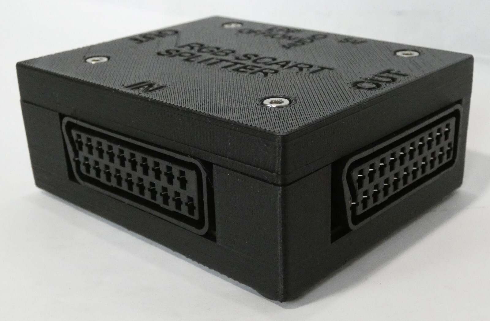 RGB SCART Splitter 1 input 2 output aktiv power Verteiler Distribution ...