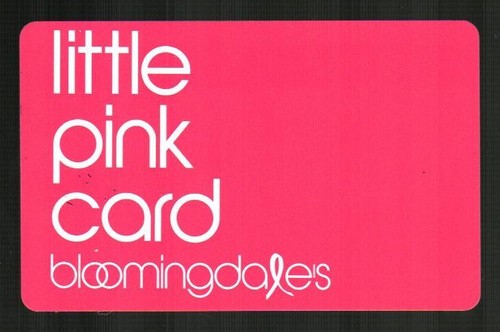 BLOOMINGDALE'S Little Pink Card 2007 Gift Card with Matching Folder ...