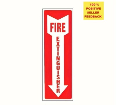 Fire Extinguisher Self Adhesive Sign-Down Arrow Direction Emergency ...