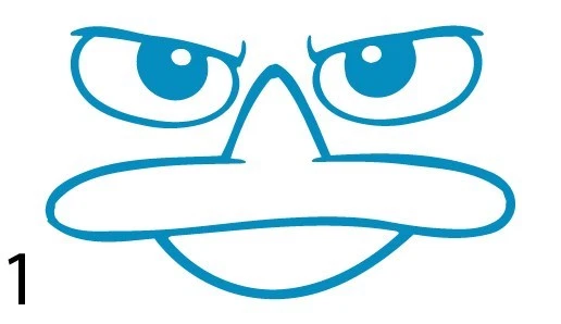 How To Draw Perry The Platypus Face
