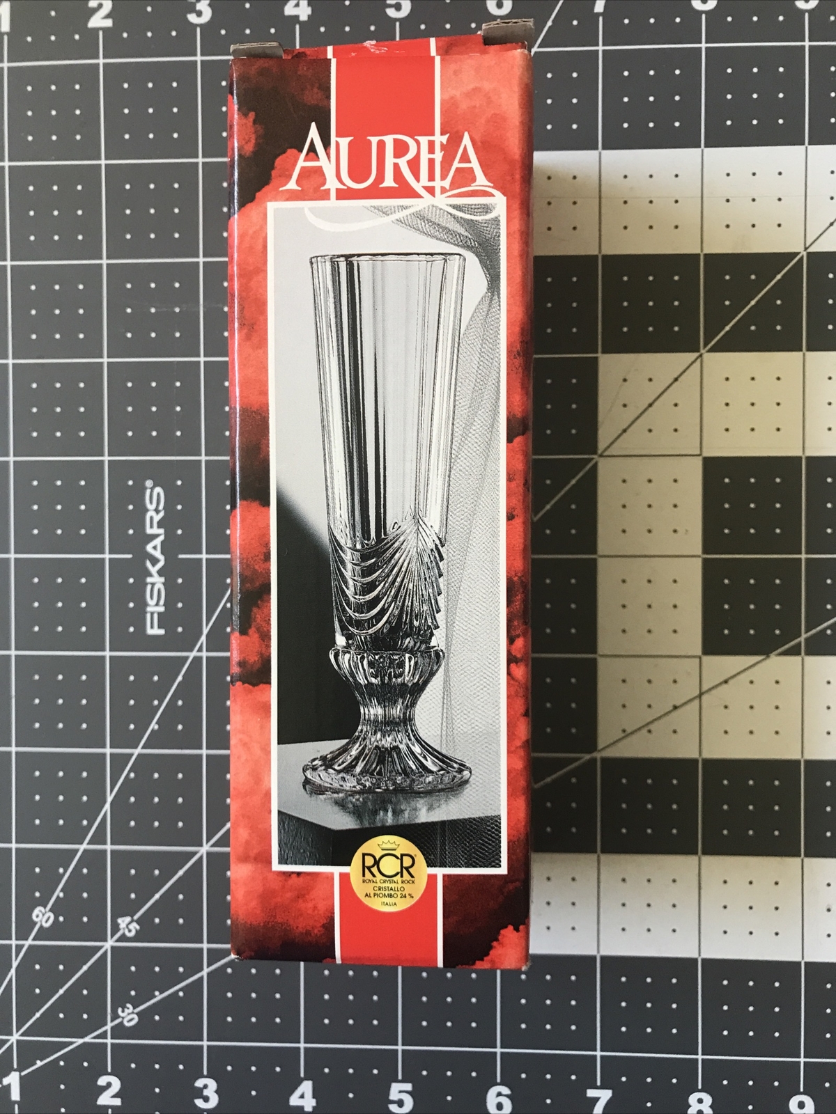 Open box "Aurea" RCR Royal Crystal Rock jar vase 6.7in made in Italia ...