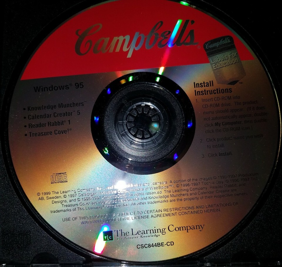 Campbell's Labels for Education[Cd-rom] Reader Rabbit's READING 1 ...