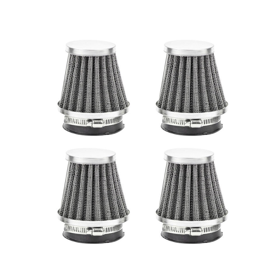 4Pcs Motorcycle 54mm Air Intake Filter Pod Set For Yamaha Suzuki Honda ...