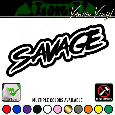 Savage Decal Window Sticker | Funny JDM Racing Car Vinyl Send It | eBay