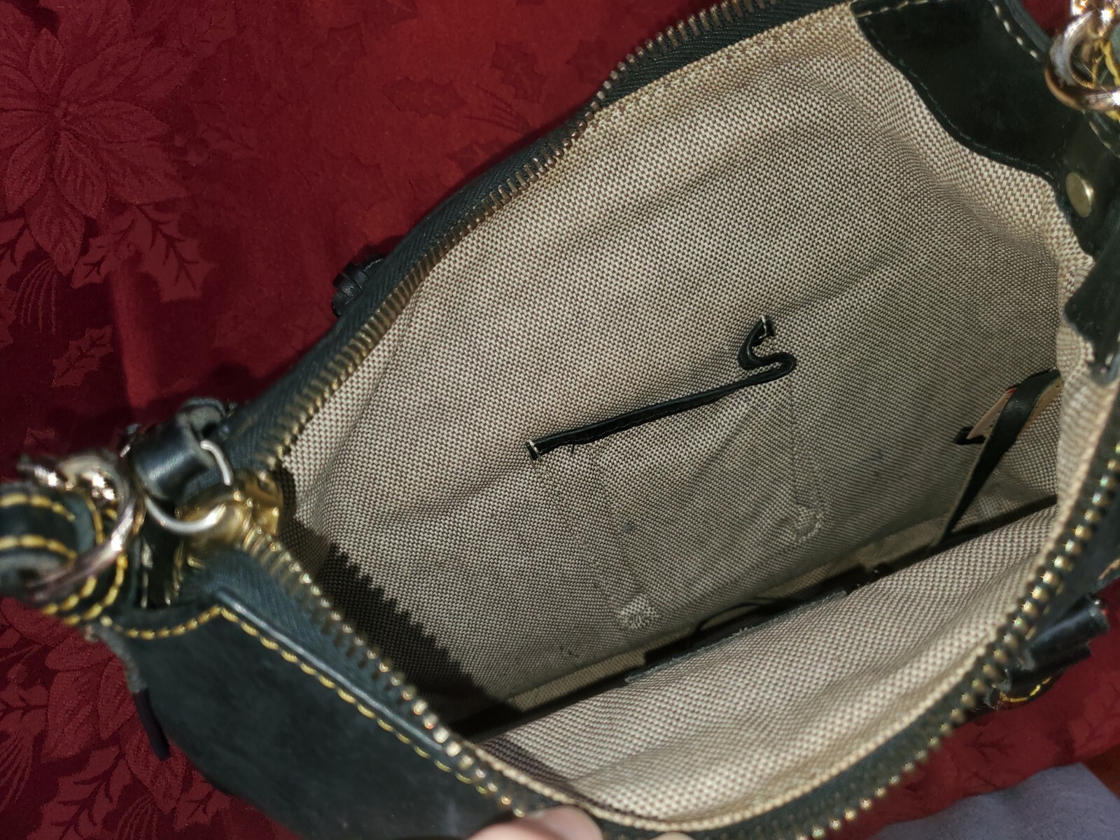 DOONEY & BOURKE TEARDROP FLORENTINE LEATHER HOBO/SHOULDER BAG, VELVETY ...