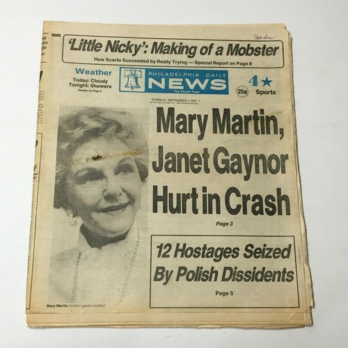VTG Philadelphia Daily News September 7 1982 - Mary Martin and Janet ...