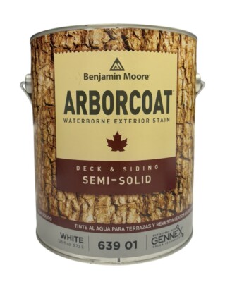 Benjamin Moore ARBORCOAT Exterior Stain White Semi Solid Deck & Siding ...
